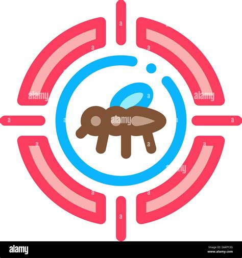 Mosquito Target Icon Vector Outline Illustration Stock Vector Image