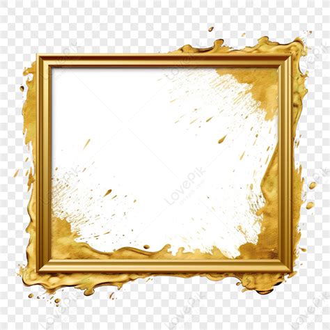 Golden Rectangular Gold Frame Luxury Frame For Promotion Banner