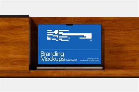 Wooden Cabinet Macbook Pro Mockup