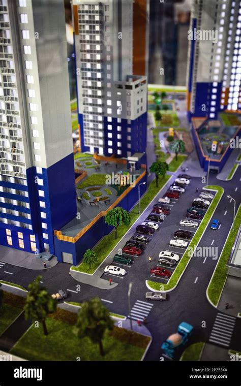 Apartment Building Project Design Group Of Miniature House Models In