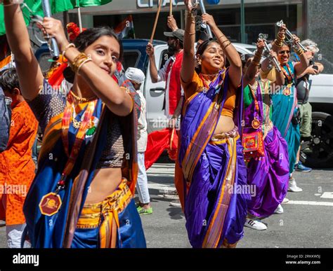 Indian American Dance Troupe Performs At The Indian Independence Day