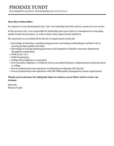 QA QC Cover Letter Velvet Jobs QA QC Cover Letter Velvet Jobs