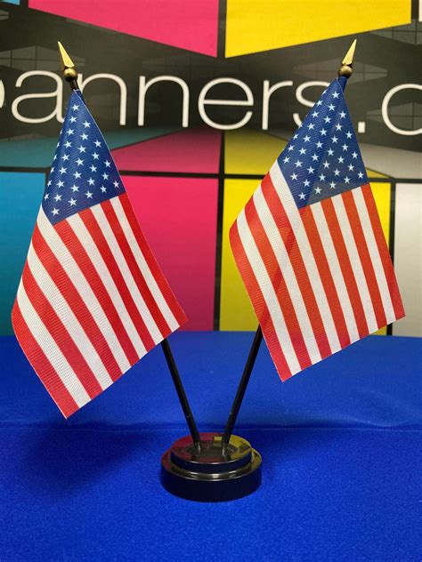 Custom Mini Flags With Logo Custom Printed Hand And Desk Flags Fls Banners
