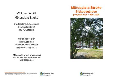 PPT Mötesplats Stroke Biskopsgården program nov dec 2009 PowerPoint