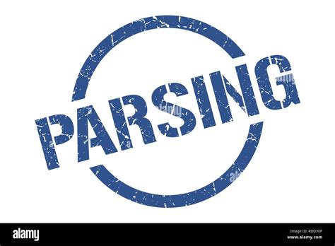 Parsing Blue Round Stamp Stock Vector Image Art Alamy