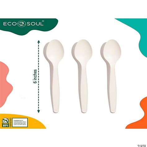 ECO SOUL Percent Compostable Eco Friendly Biodegradable Cutlery Utensil Sets Count