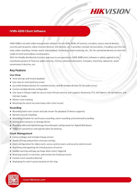 Pdf Ivms 4200 Client Software · 20191213 · Ivms 4200 Client
