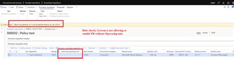 Purchasing Policies Purchase Requisition Control Rules In Microsoft Dynamics Finance And