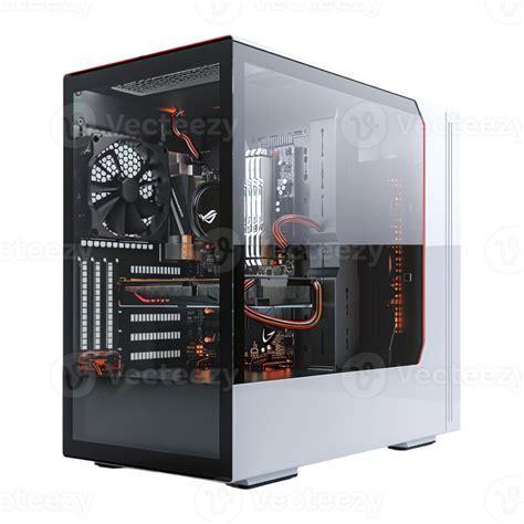 AI Generated D Rendering Of A Gaming PC On Transparent Background Ai Generated PNG