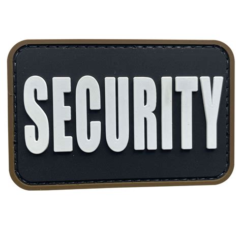 Uuken 3x2 Inches Small Pvc Rubber Security Guard Officer Morale Patch