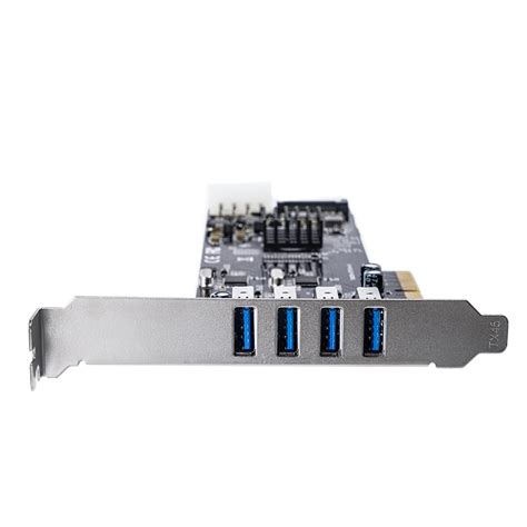 Orico奥睿科台式机电脑pci E插槽4通道usb3 0接口扩展转接卡独立5g共20g工业相机用芯片nec大4pin及15pin供电 虎窝淘