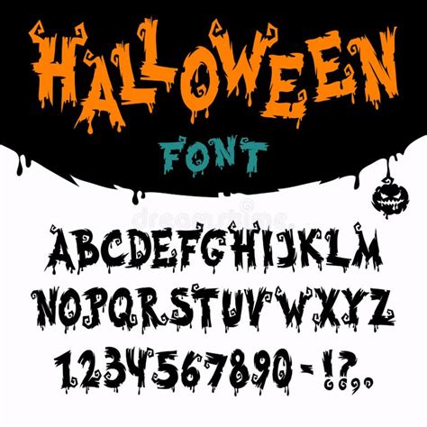 Halloween Vector Font Stock Vector Illustration Of Decoration 44756909