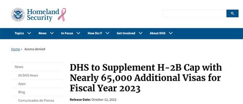 DHS aumenta el límite de visas H 2B con 65 mil visas adicionales para