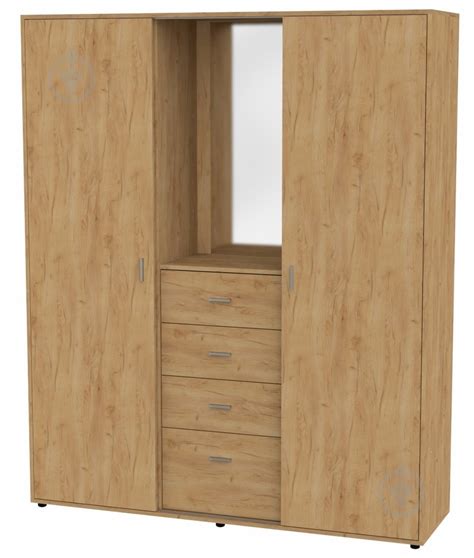 ᐉ Передпокій з дзеркалом Компаніт Ангеліна 1950х1600х448 мм дуб крафт