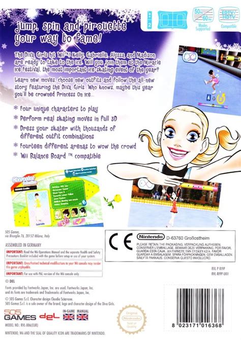 Diva Girls Divas On Ice 2009 Wii Box Cover Art Mobygames