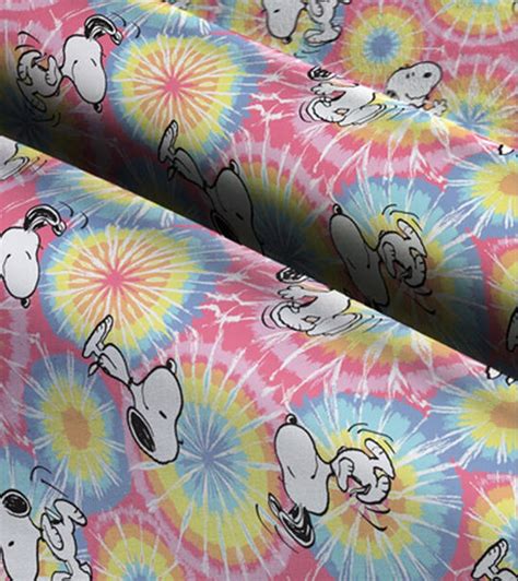 Peanuts Snoopy Cotton Fabric By The Yard Fabric Cotton Etsy