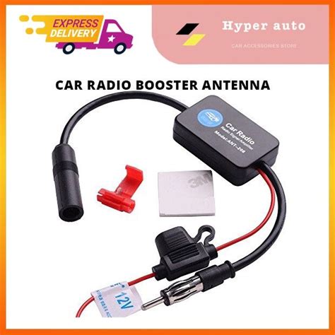 ANT-208 Active Car Radio Antenna AM FM Amplifier Booster 12V Portable ...