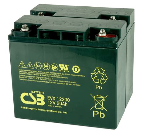 Pair Of Csb Evx12200 12v 20ah Mobility Scooter Batteries Mds Battery