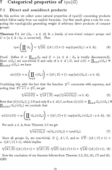 P 14 Weight Of Closed Subsets Topologically Generating A Compact Group By Dikran Dikranjan