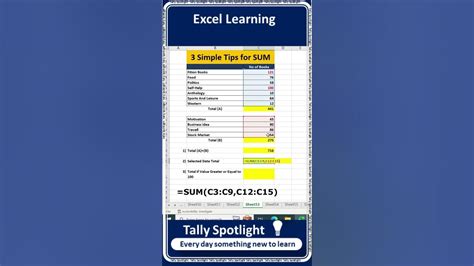 3 Simple Tips Sum Formula Ms Excel 90 Youtube