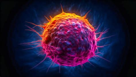 Premium Ai Image Cancer Cell With A Yellow Light Shining