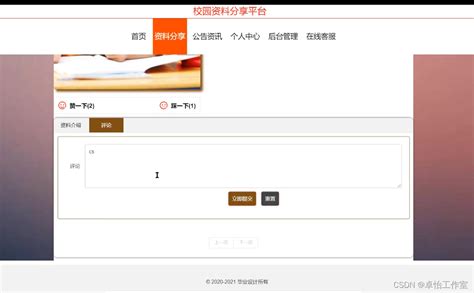 【计算机毕业设计】048校园资料分享平台 关于校园资料分享的毕业设计 csdn博客