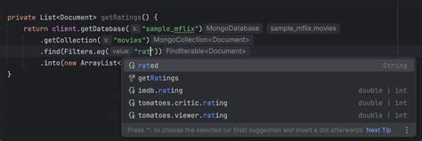 autocomplete mongodb for intellij plugin