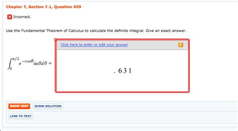 Solved Use The Fundamental Theorem Of Calculus To Calculate