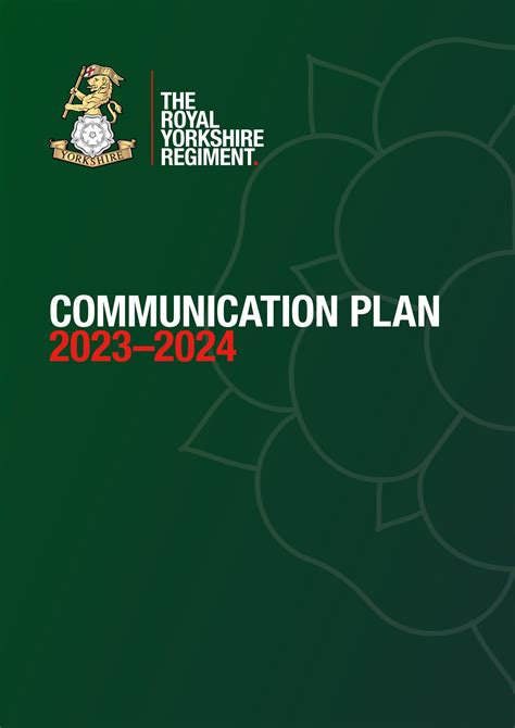 Communications Plan 2023 2024 The Royal Yorkshire Regiment