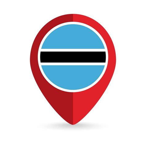 Premium Vector Map Pointer With Contry Botswana Botswana Flag Vector