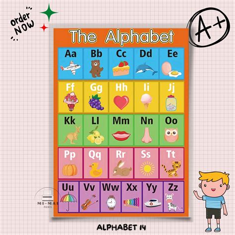 Affordable Alphabet Charts A4 Laminated Mi Mai Prints Shopee