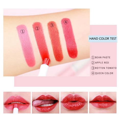 New 4pcs Cigarette Lipstick Set Matte Velvet Long Lasting Pipe Creative