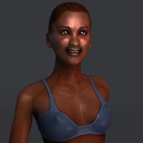 African Woman Rigged 3d Model 59 Fbx Obj Max Free3d