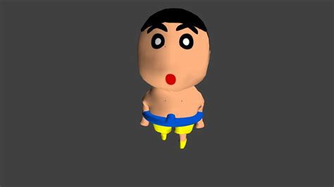 ShinChan Beach Rigged Animated D Модель fbx Free D