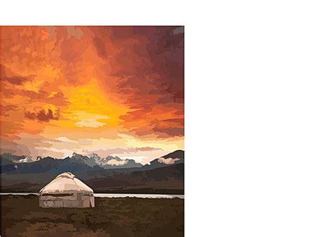 Mongolian Yurt Icon Vector Illustration Black Tent Traditional Vector Black Tent Traditional