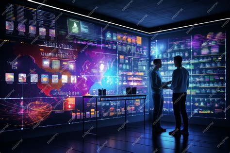 New Age Of Data Visualization Data Science And Visual Management Design Concept Premium Ai