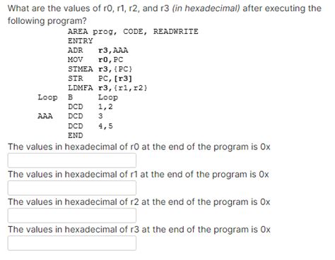 solved what are the values of r0 r1 r2 and r3 in