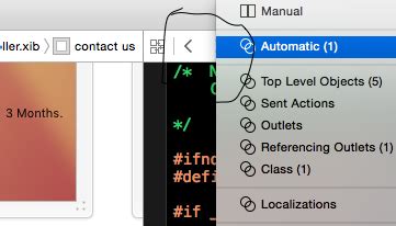 Ios Unable To Connect Object With Outlet In Xcode With Automatic Like