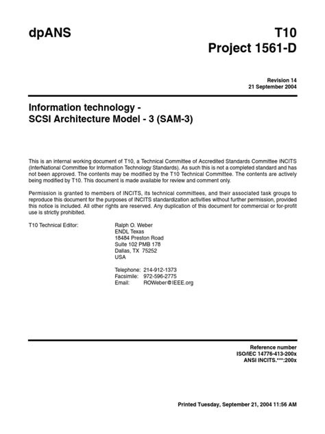 Scsi Architecture Model 3 Pdf Standardization Clientserver Model