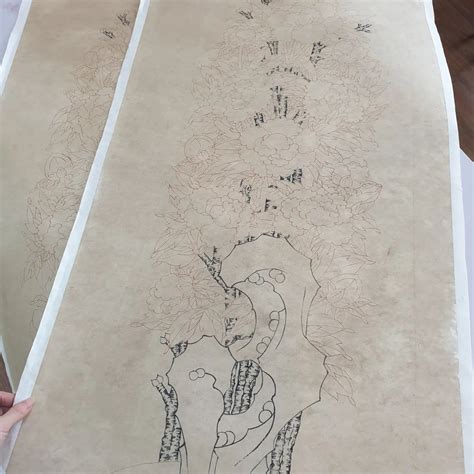 호요시의 그림장 궁중모란도 과정 찍어둔거 모아보기 매일매일 그리는게 아니다보니 시간이 엄청