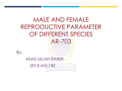 Male And Female Reproductive Parameter Of Different Species Ppt