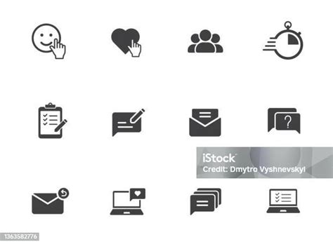 흰색으로 격리된 피드백 실루엣 벡터 아이콘입니다 웹 모바일 앱 Ui 디자인 및 인쇄를 위한 피드백 아이콘 설정 건강 진단에 대한 스톡 벡터 아트 및 기타 이미지 Istock