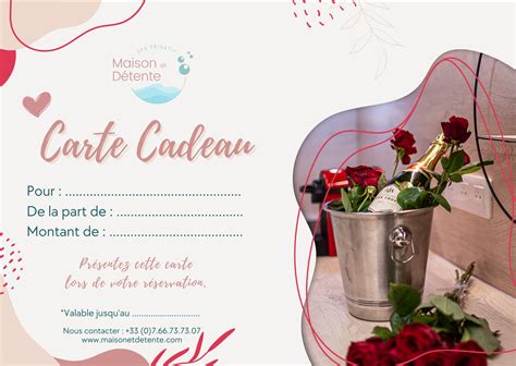Carte Cadeau SPA Privatif Maison et Détente