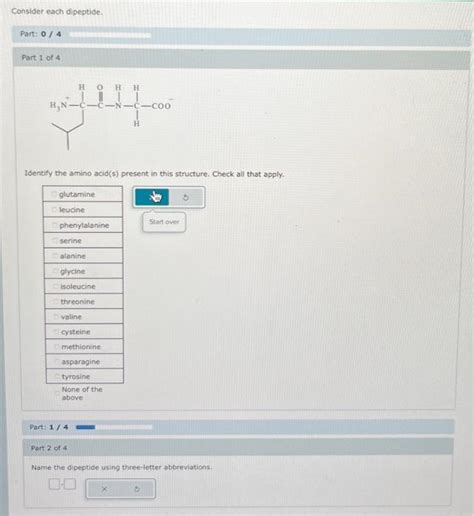Solved Part 1 Identify The Amino Acids Present In This