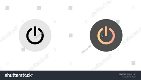 On Off Power Button Icon Vector Stock Vector Royalty Free 2201627685