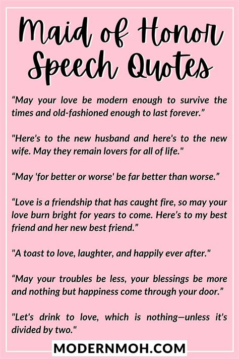Maid Of Honor Wedding Toast Quotes My Quotes