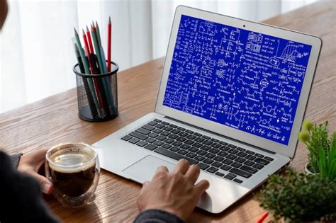 Premium Photo Mathematic Equations And Modish Formula On Computer Screen