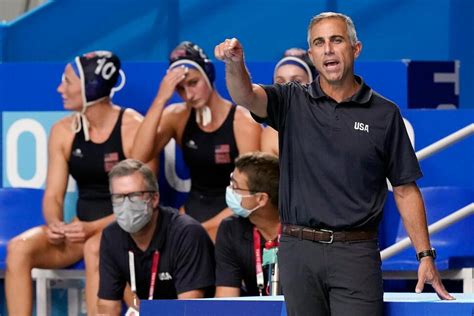 Us Womens Water Polo Swimming Through Choppy Water In Pursuit Of A