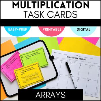 MULTIPLICATION WITH ARRAYS TASK CARDS Multiplication Activity TPT