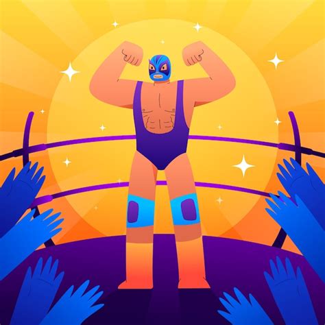 Design De Ilustração De Lutador Mexicano Vetor Grátis